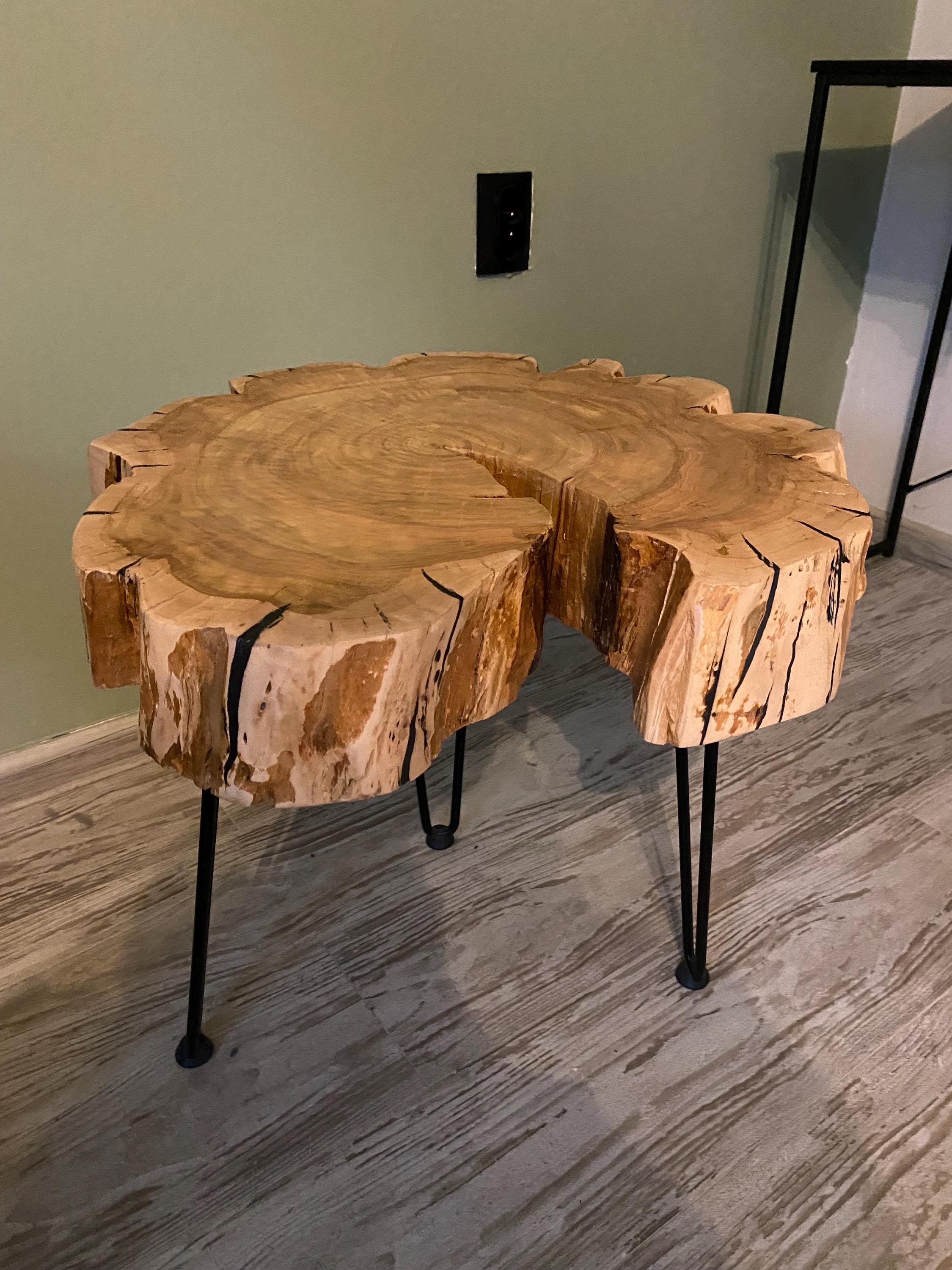 Live Edge Coffee Table From Solid Wood Slab | Rustic, Boho, Handmade ...