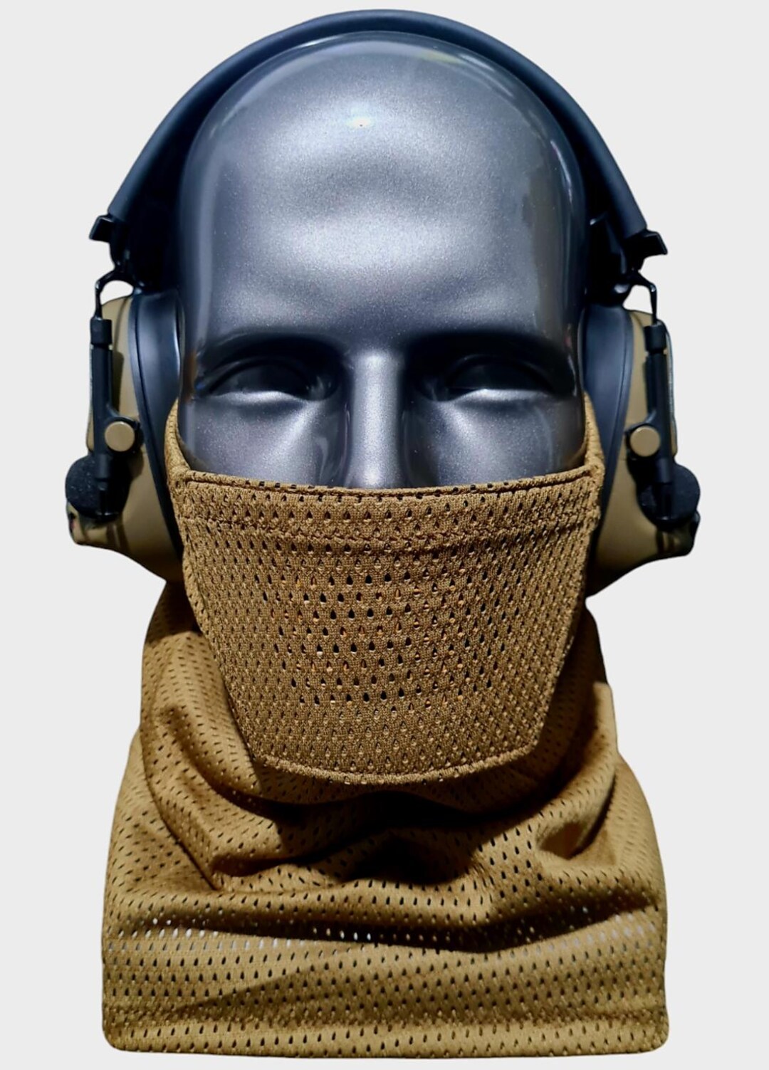 Tactical [COYOTE BROWN] Airsoft MILSIM Breathable Snood Face Protection ...