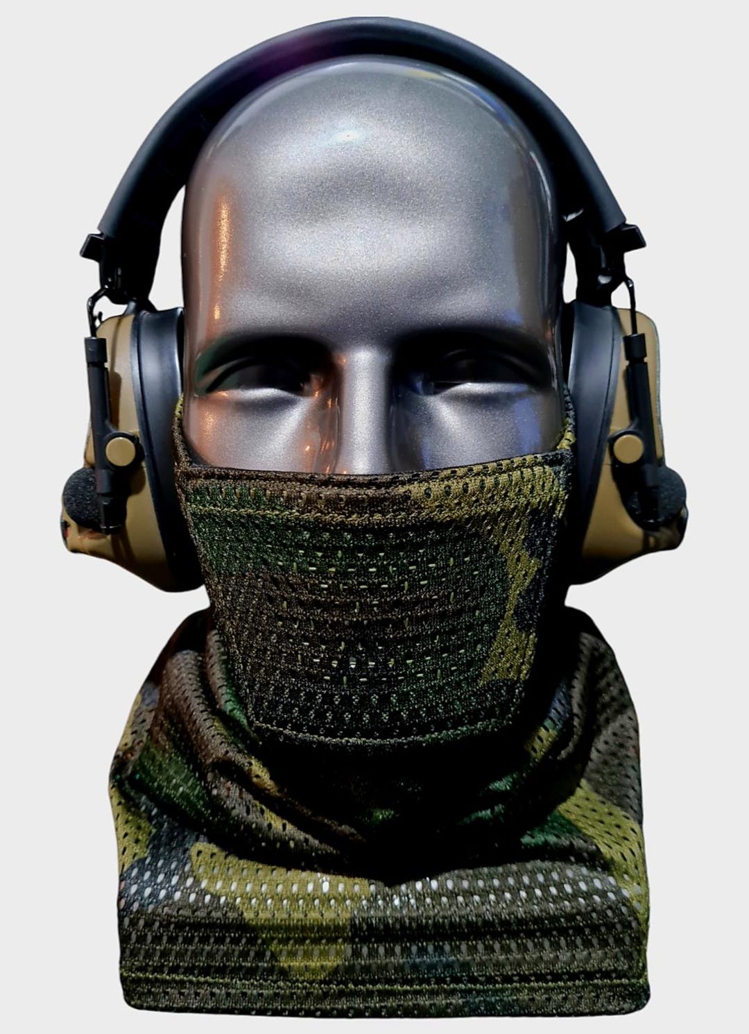 Tactical [DARK WOODLAND] Airsoft MILSIM Breathable Snood Face ...