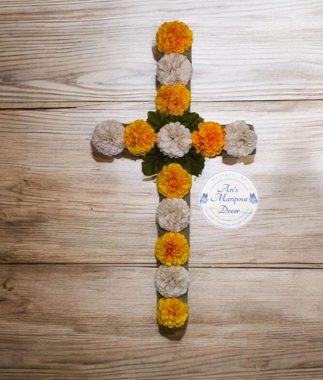 Cruz Para El Dia De Los Muertos Altar, Traditional Cempasúchil Cruz ...