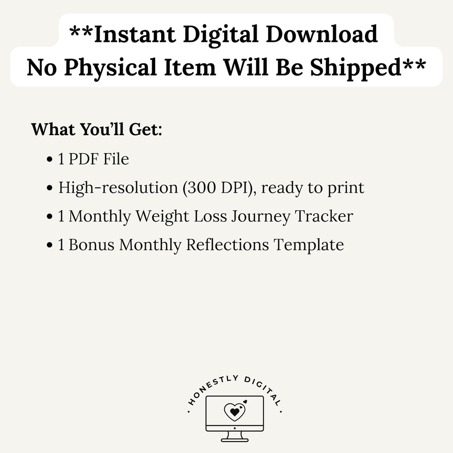Printable 30 Day Weight Loss Progress Tracking Worksheet (digital ...