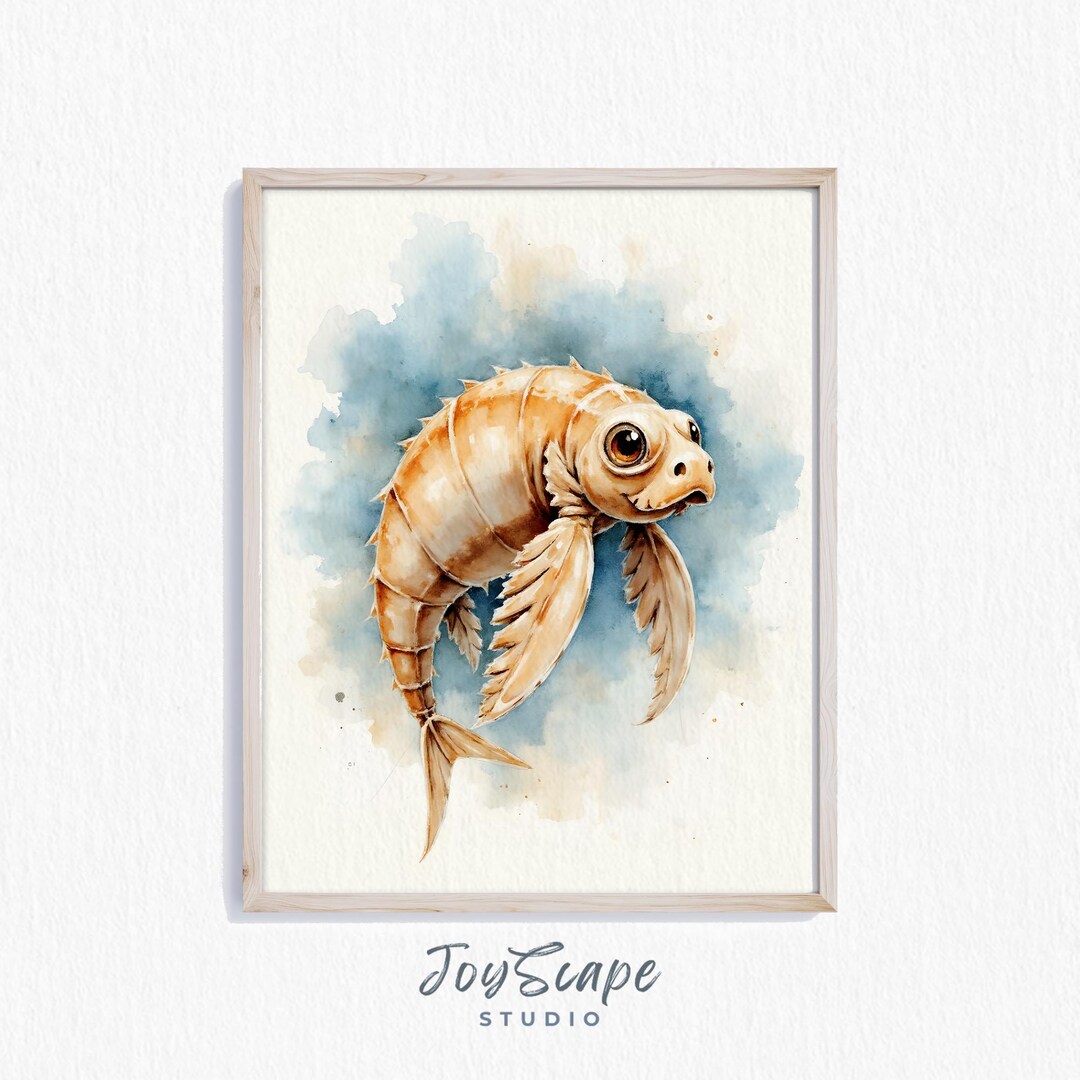 Cuttlefish Watercolor Painting - Printable Ocean Animal Art, Sea Life ...