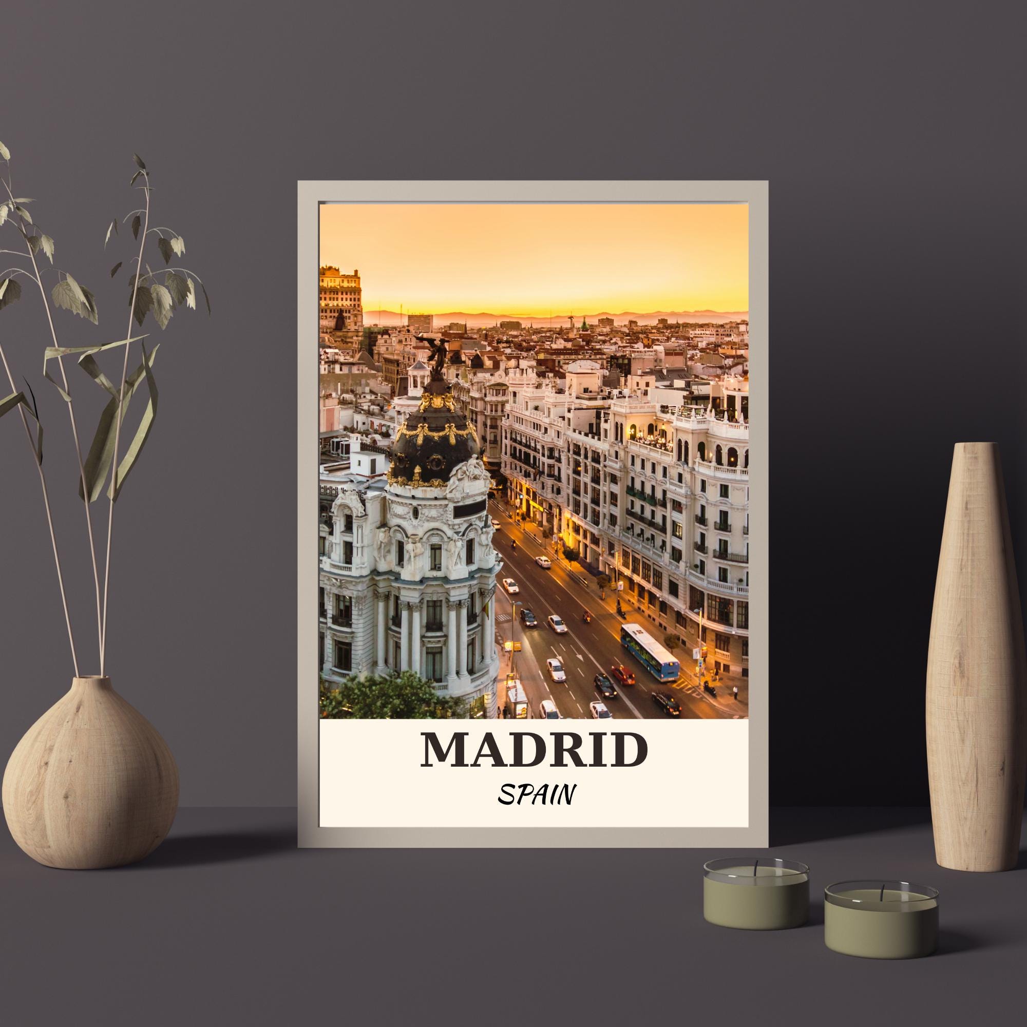 Madrid City Poster Digital Download, Spain Wall Art Printable, Madrid ...