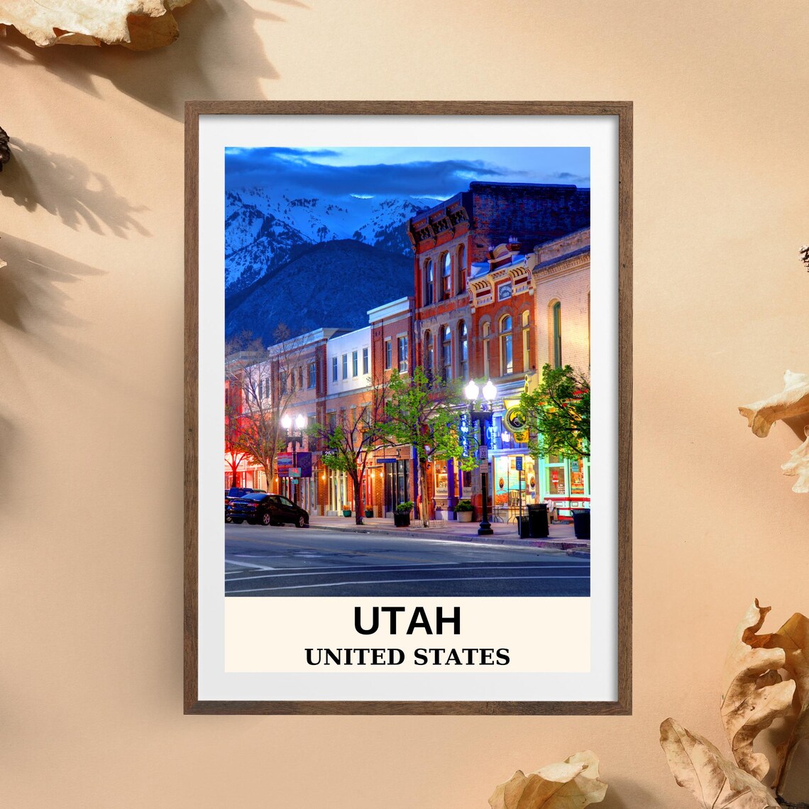 Printable Utah City Art | Digital Wall Print | Urban Landscape Poster ...
