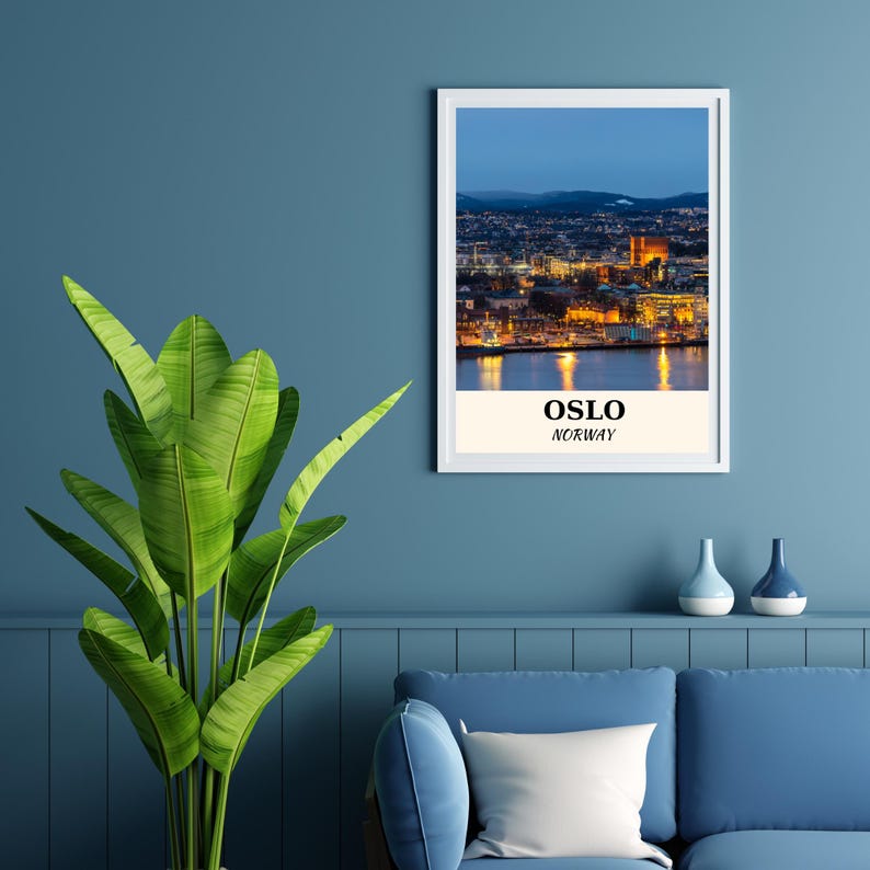 Oslo Wall Art, Norway City Poster, Printable Travel Print, Digital ...