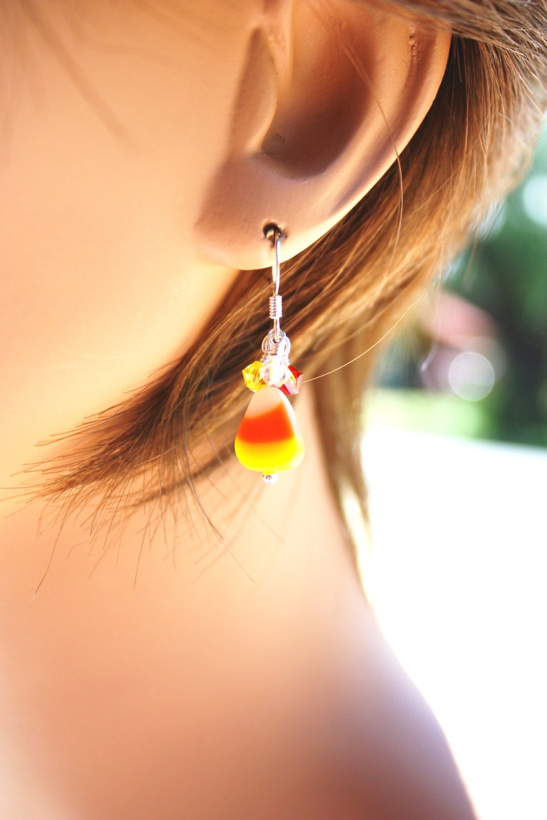 Halloween Earrings Candy Corn Earrings Holiday Earrings - Etsy