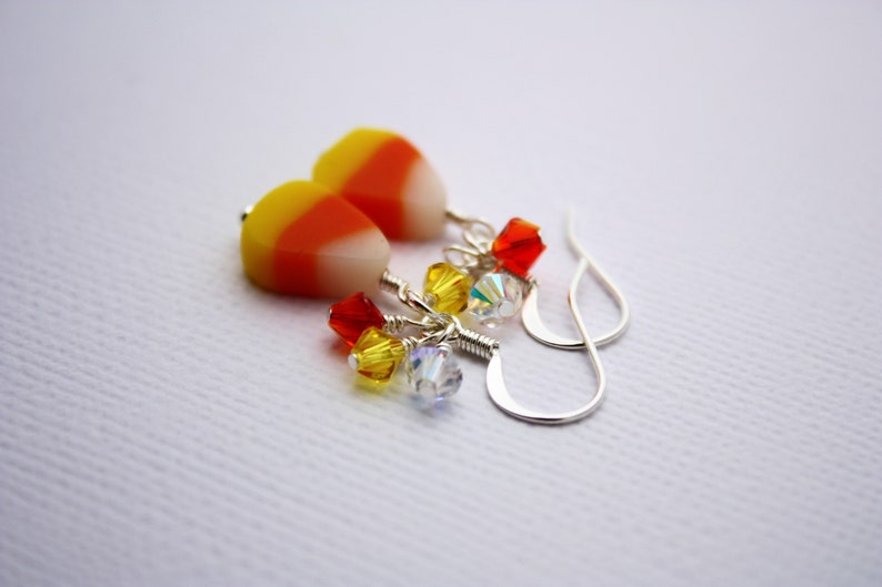 Halloween Earrings Candy Corn Earrings Holiday Earrings - Etsy