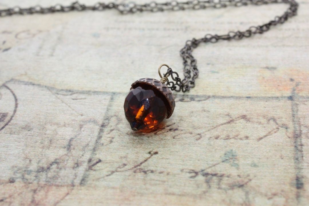 Acorn Necklace • Acorn Jewelry • Fall Wedding • Acorn Pendant • Acorn ...