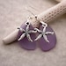 Purple Sea Glass Earrings, Star Fish Starfish Earrings, Seaglass ...