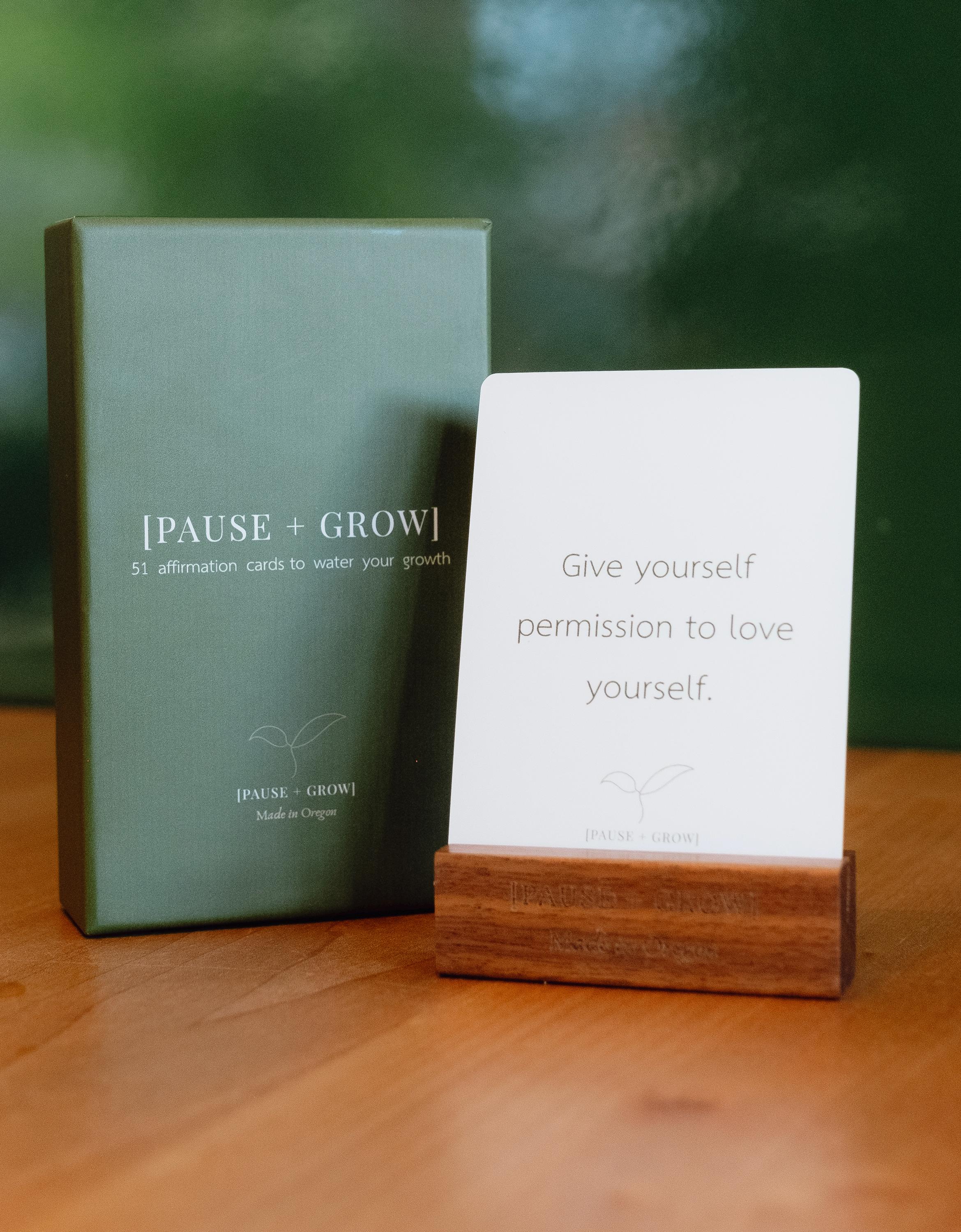Pause + Grow Affirmation Card Deck | Daily Mindfulness, Self-care - Etsy