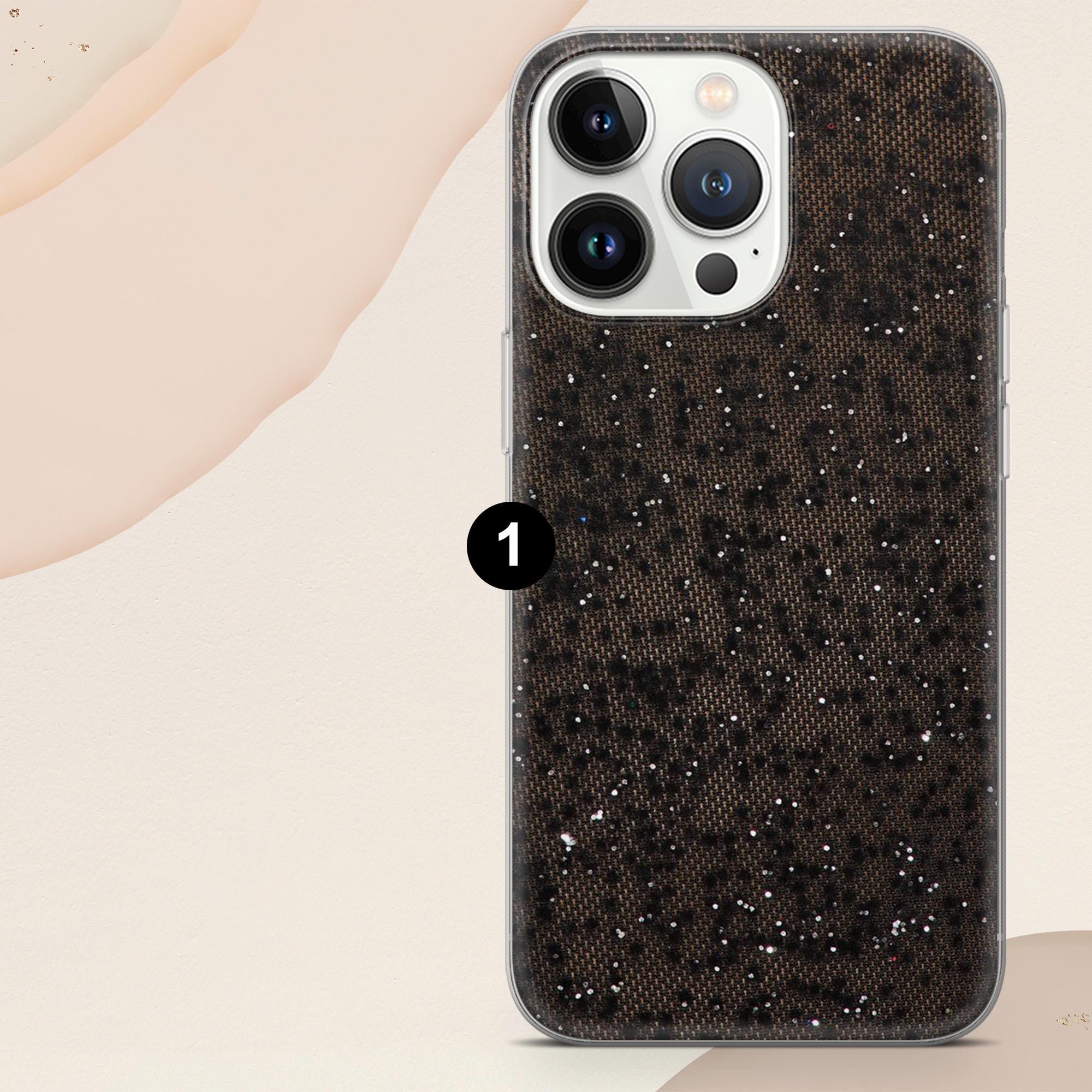 Glitter Phone Case Luxury Black Gold Chic Classy for iPhone 17, 16E, 15 ...
