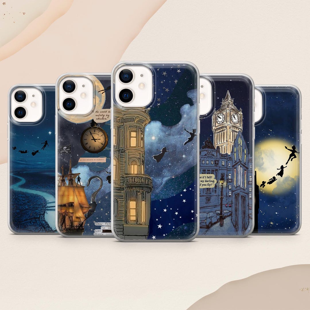 Peter Pan Phone Case Neverland Fairy Night Sky for iPhone 17, 16E, 15 ...