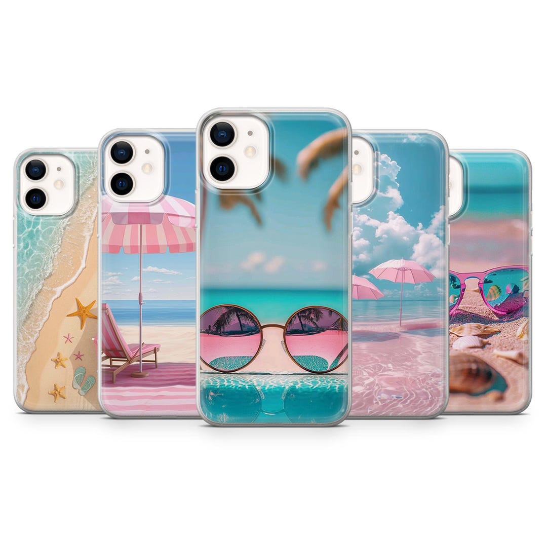 Tropical Beach Phone Case Pastel Coastal Vacation for iPhone 17, 16E ...