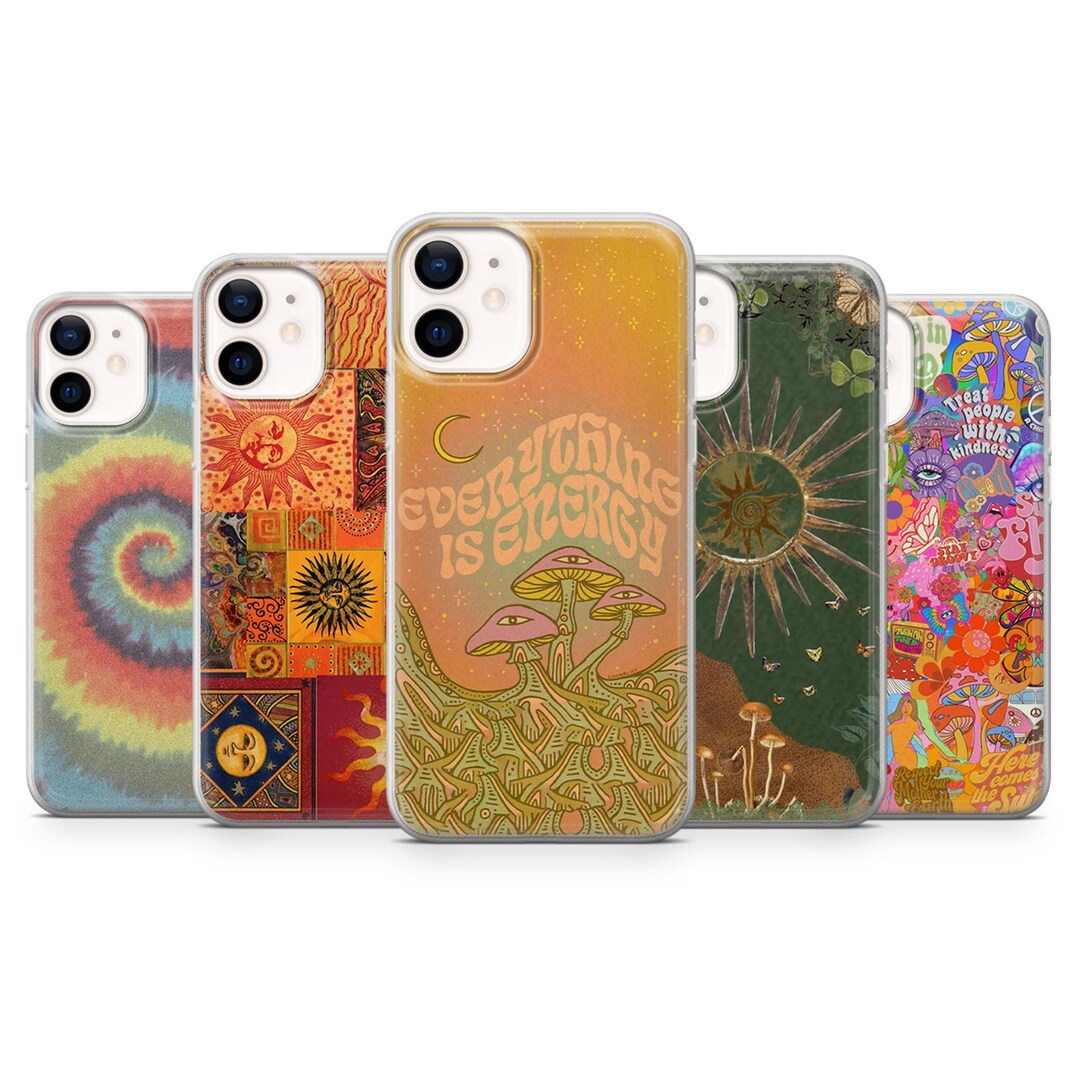 Psychedelic Hippie Phone Case Trippy Groovy Indie for iPhone 17, 16E ...