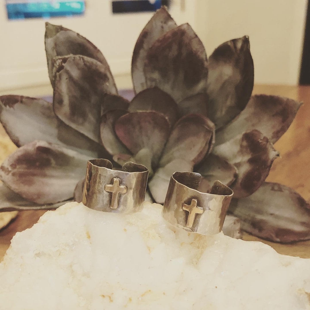 Have Faith Thick Gold Adjustable Sterling Silver Ring - Etsy