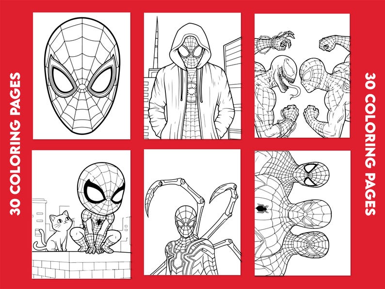 30 Printable Spider-man Coloring Sheets, Spider-man Coloring Book ...