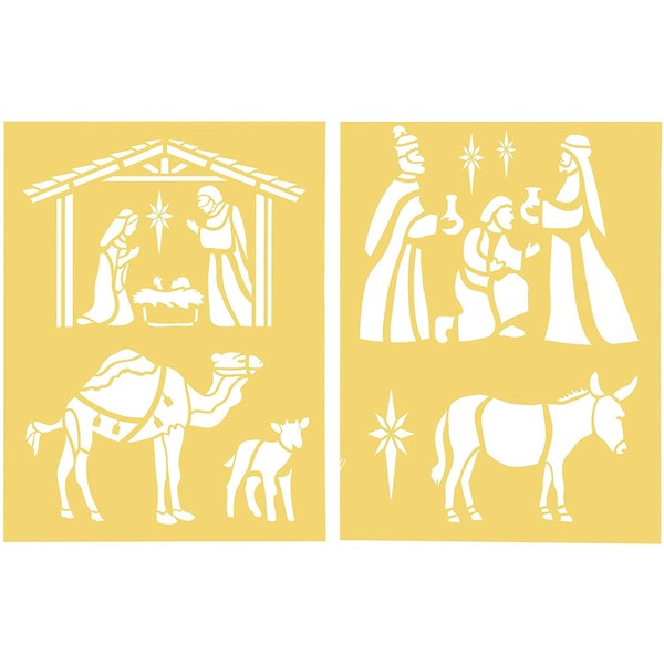 Nativity Stencil - Etsy