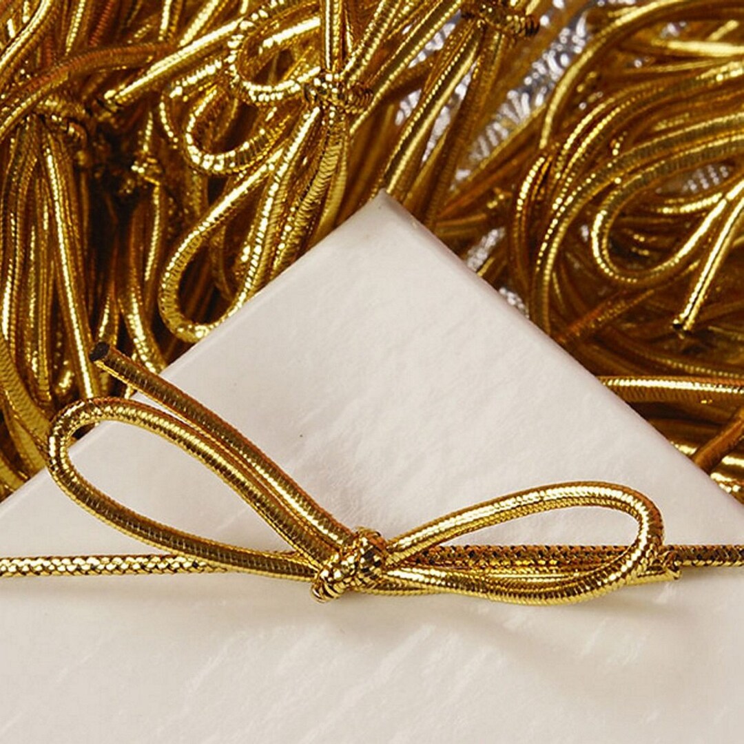 10 Inch Gold Metallic Stretch Loops With Bow Available in 50 - Etsy