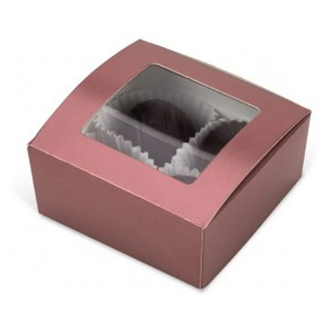 Rose Gold 4 Pc. Ballotin Box With Window 2 5/8 X 2 1/2 X 1 - Etsy