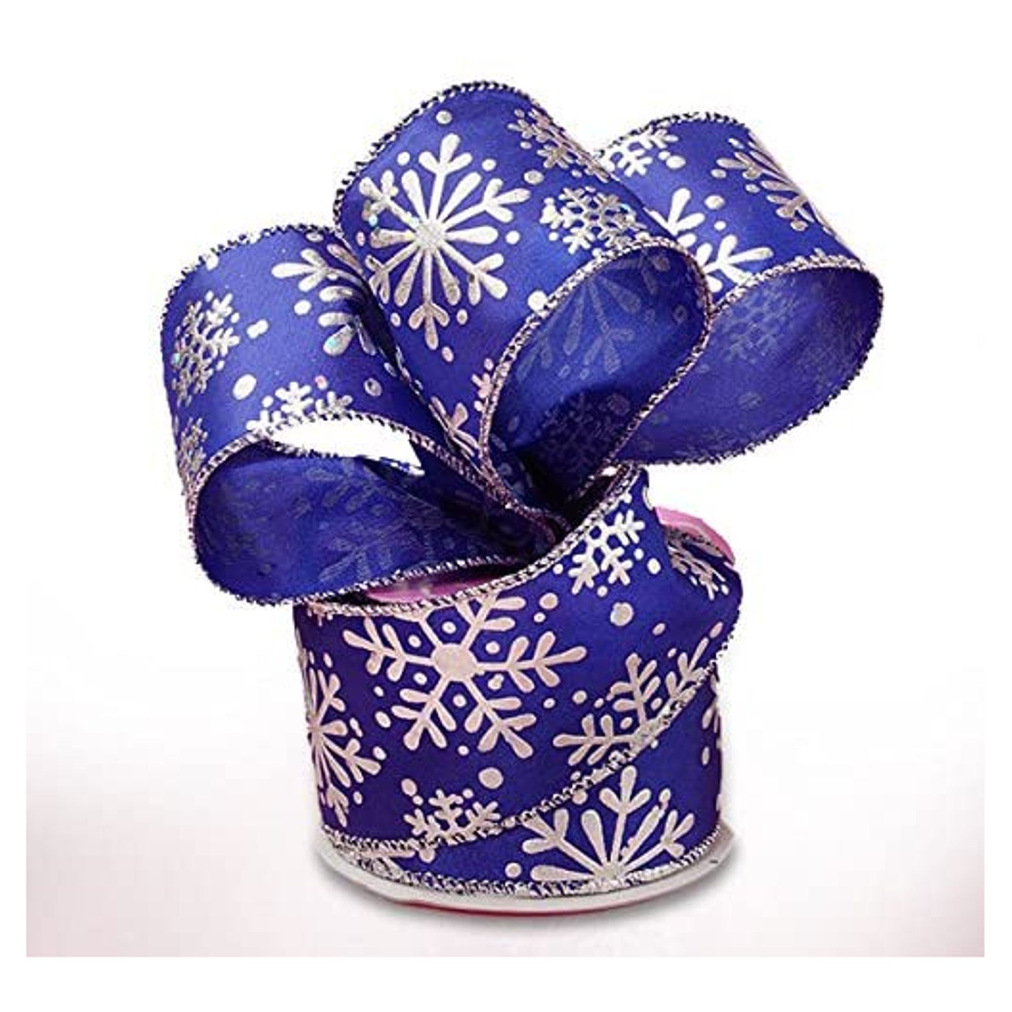 Blue And Silver Snowflake Ribbon