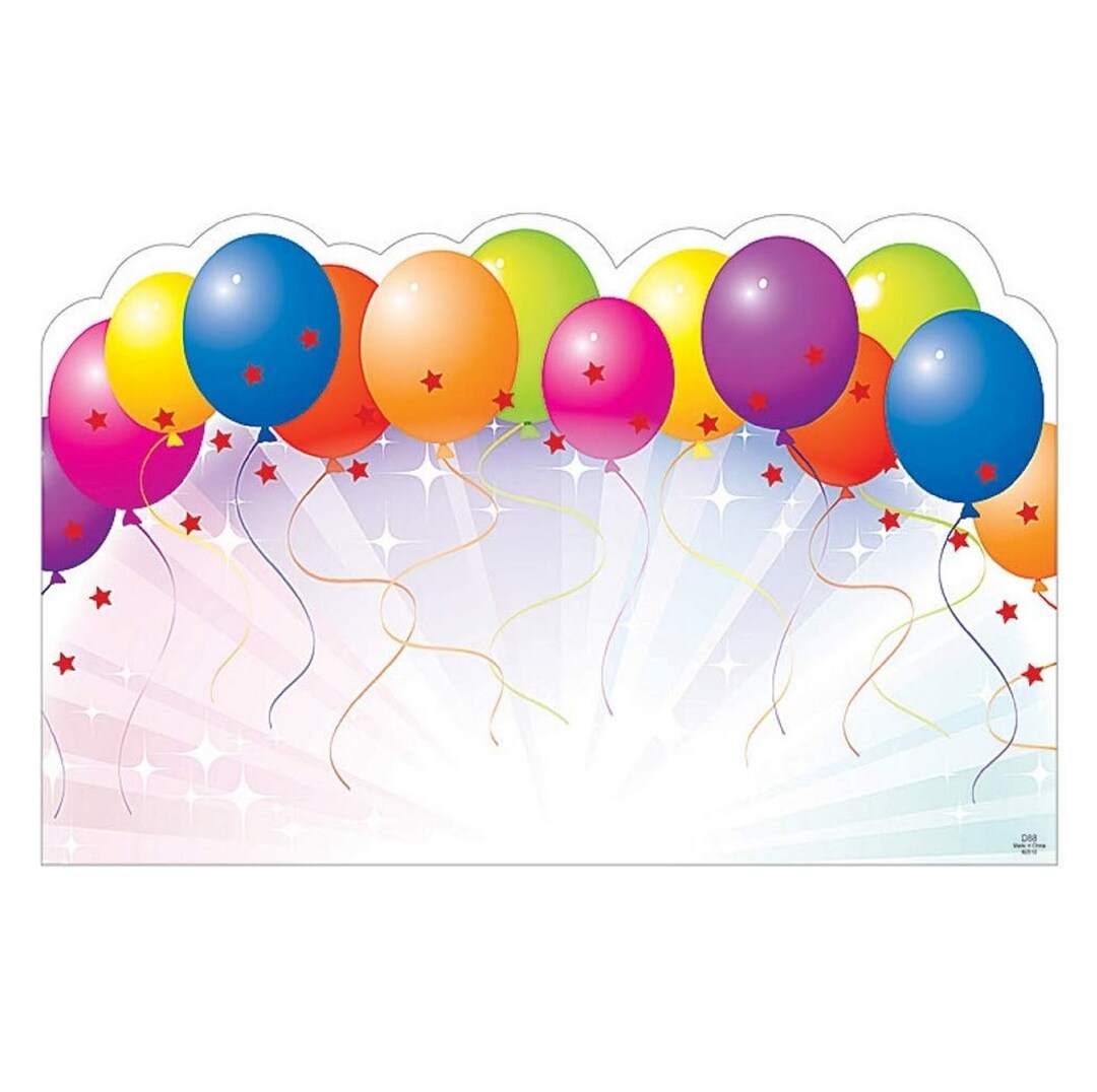 Birthday Balloons Enclosure Cards / Gift Tags 3 1/2in. X 2 - Etsy