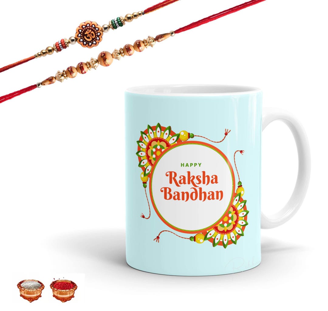 Raksha Bandhan Coffee Mug, Rakhi Gift for Sister, Desi Sibling Raksha ...