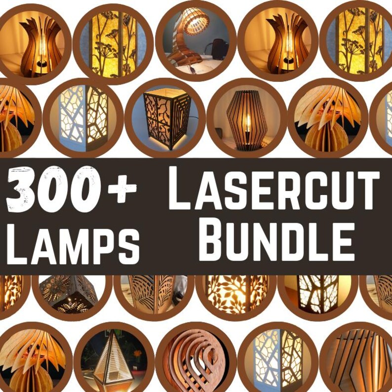 300+ Lamps Laser Cut Files Bundle, Lamp Bundle, 3D & 2D Patterns ...