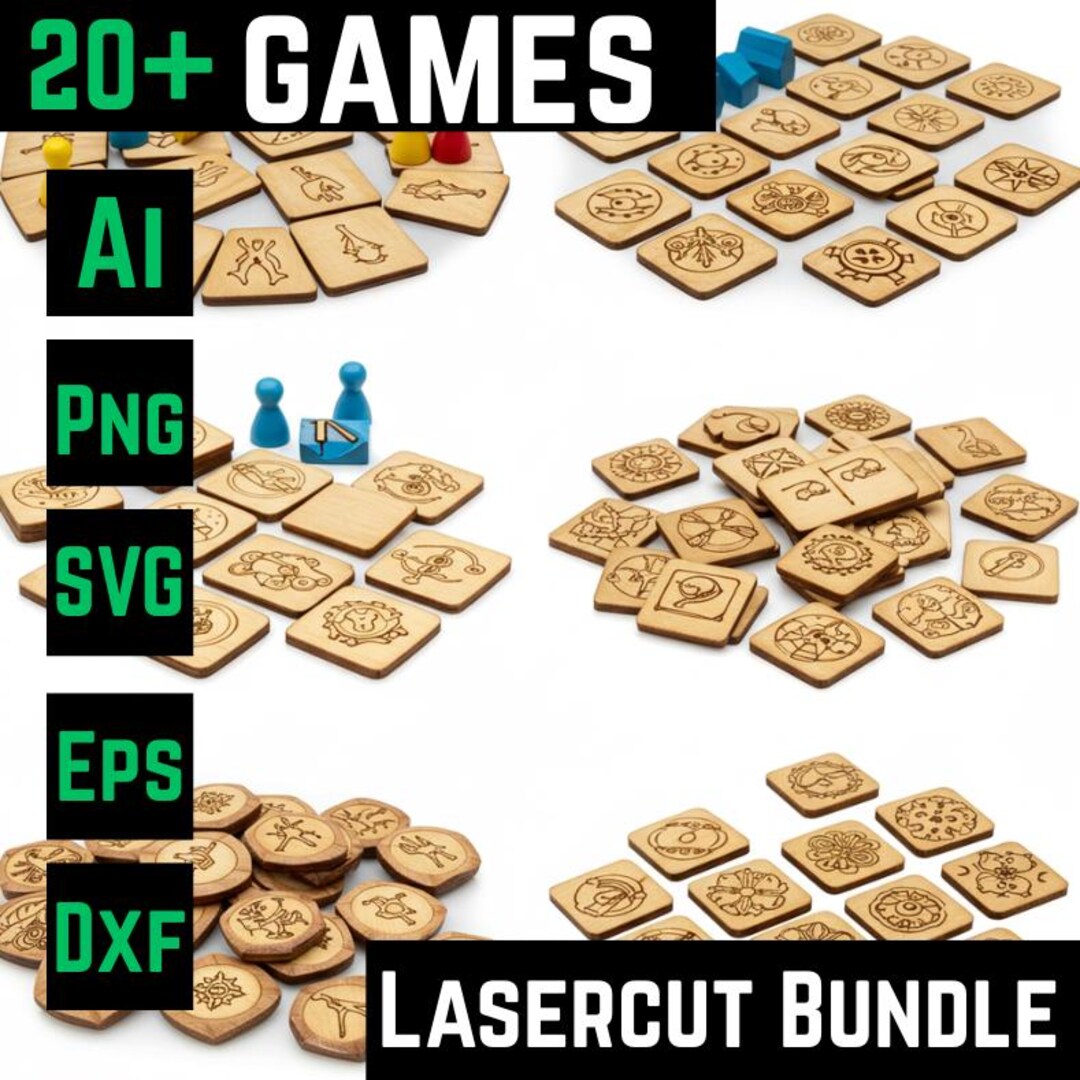Boardgames 20+ Laser Cut Bundle | CNC Design Files, Cdr, Dxf, Jpg ...