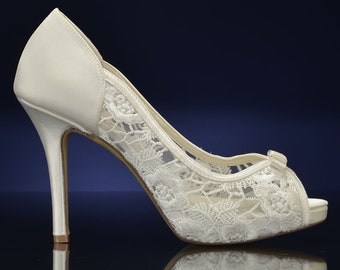 Lace Bridal Heels | Etsy