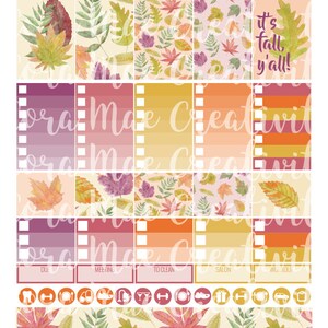 FALL Happy Planner Weekly Printable Kit, Printable Stickers, Weekly Kit ...
