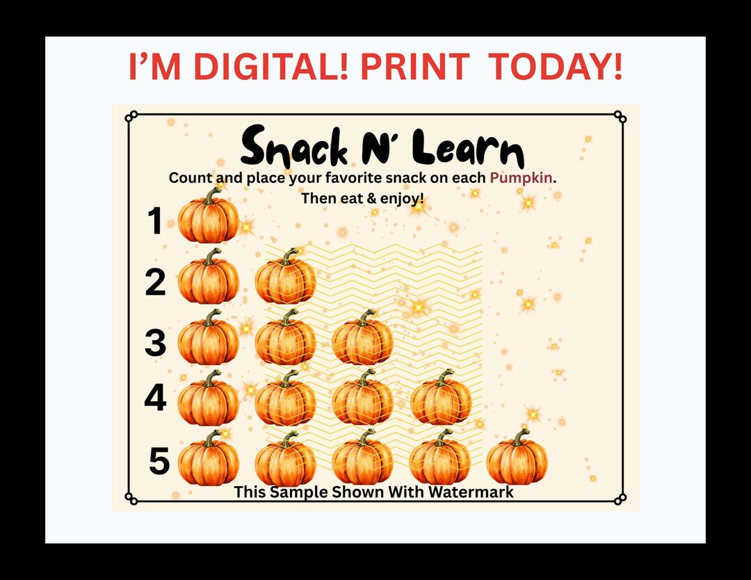 Pumpkin Counting Mat 1–5 | Fall Preschool Math Printable | Autumn ...