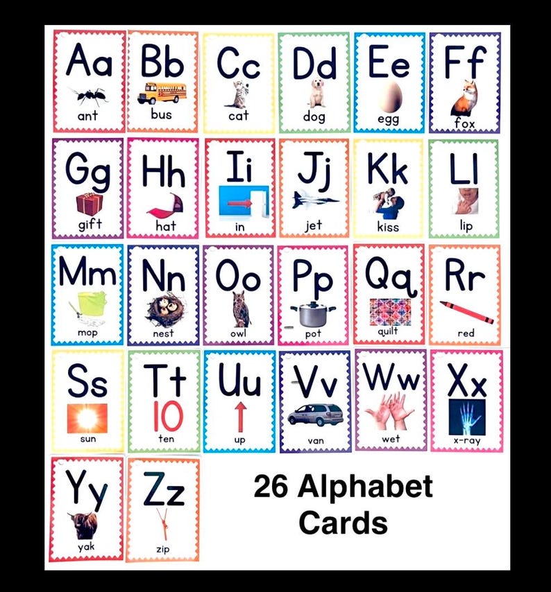 3-in-1 Phonics Alphabet Flash Cards for Toddlers | Preschool Reading ...