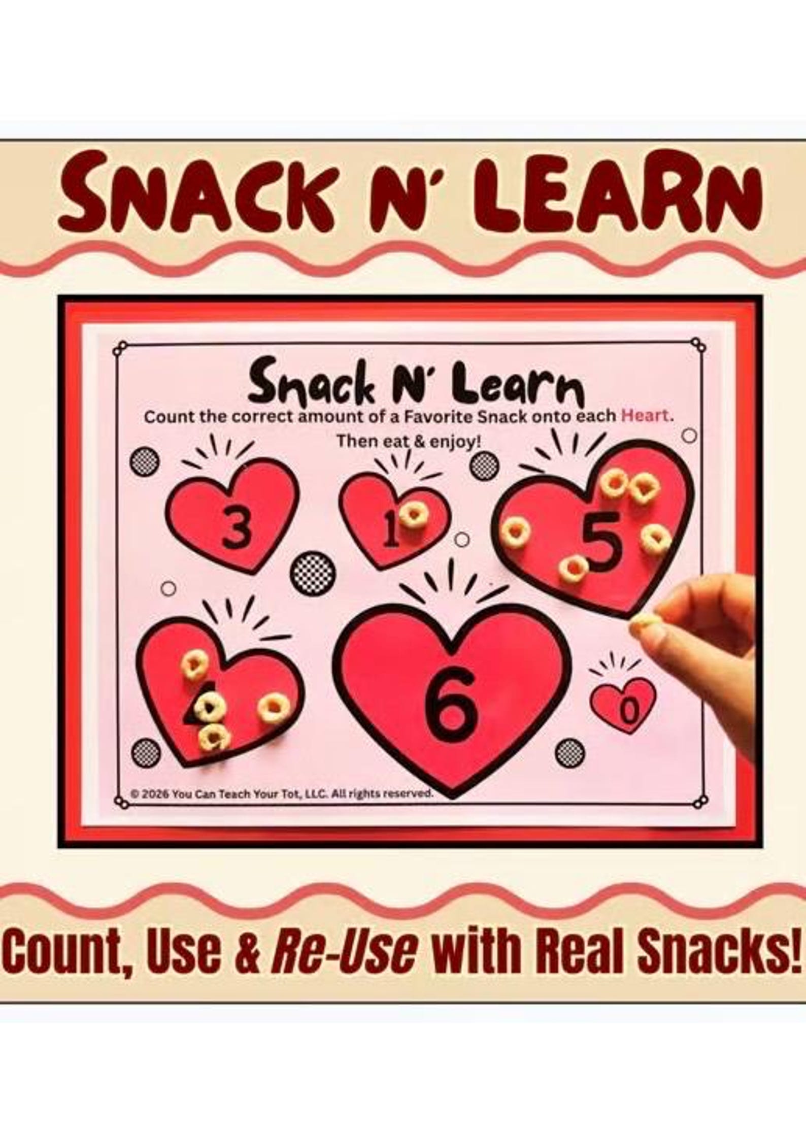 Heart Counting Mat 0–5 | Valentine’s Day Preschool Math Activity | Zero ...