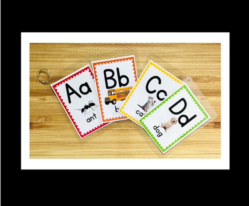 ABC Phonics Flash Cards With Real Photos: Toddler & Pre-k Learning - Etsy