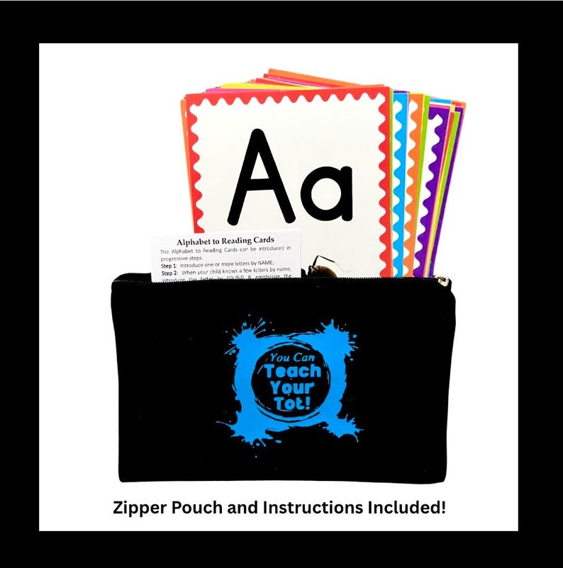 Large 3-in-1 Phonics Alphabet Flash Cards for Toddlers | Preschool ...
