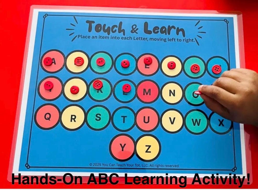 Alphabet Learning Mat: Reusable Educational Activity Mat for Toddlers ...