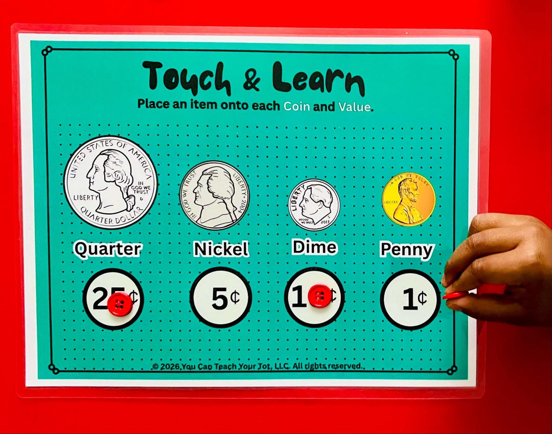 US Coins Learning Mat | Preschool Kindergarten Money Math, Coin ...