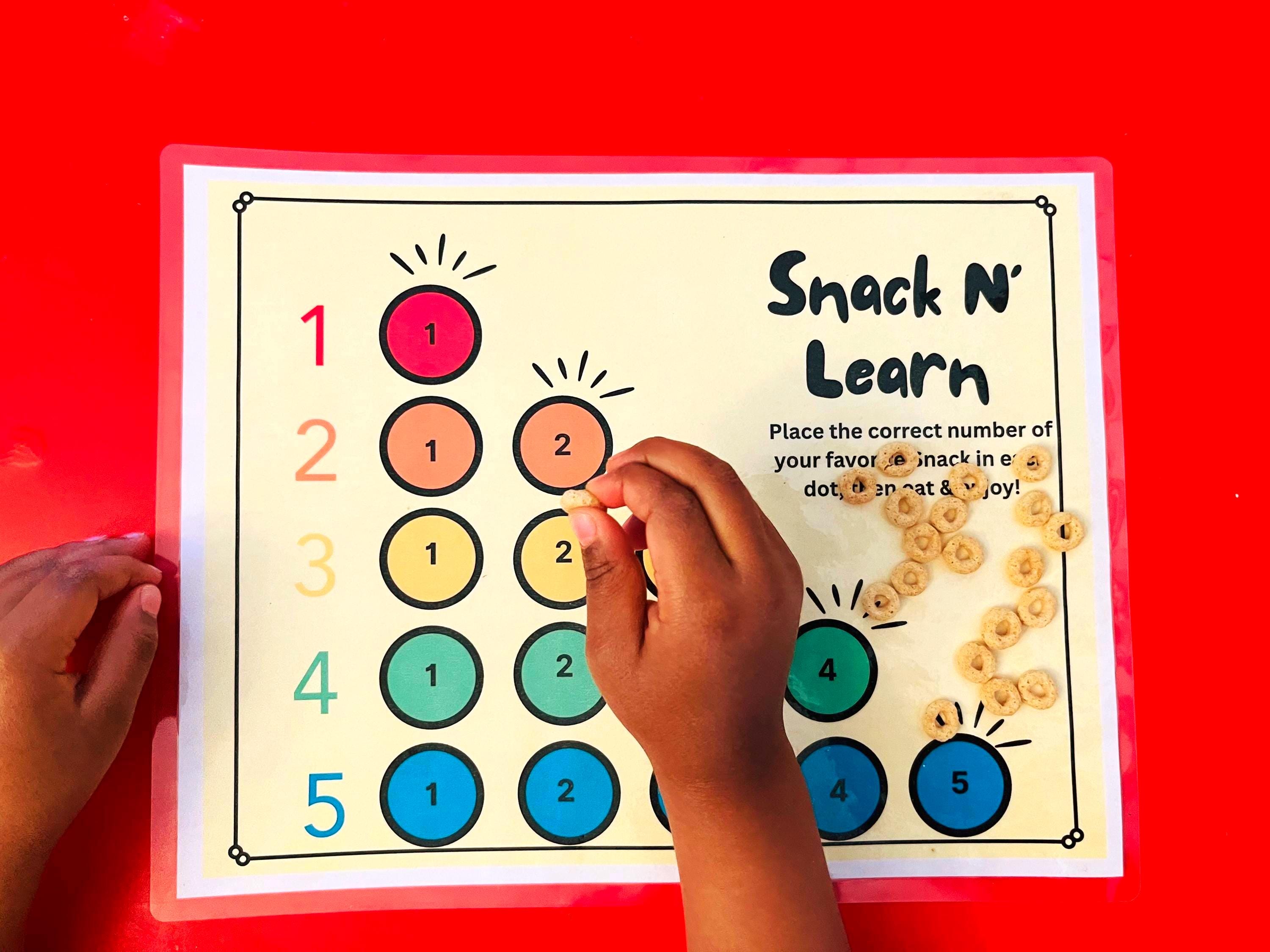Preschool Counting Activity Mat | Educational Learning Placemat for ...