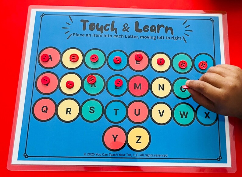 Alphabet Learning Mat: Reusable Educational Activity Mat for Toddlers ...