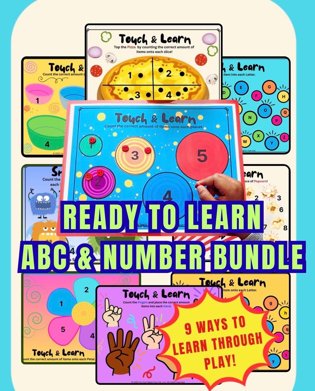 Preschool Learning Activities Bundle | Alphabet & Counting Practice ...