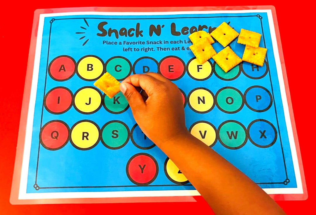Alphabet Placemat for Toddlers | Reusable Snack Learning Mat ...