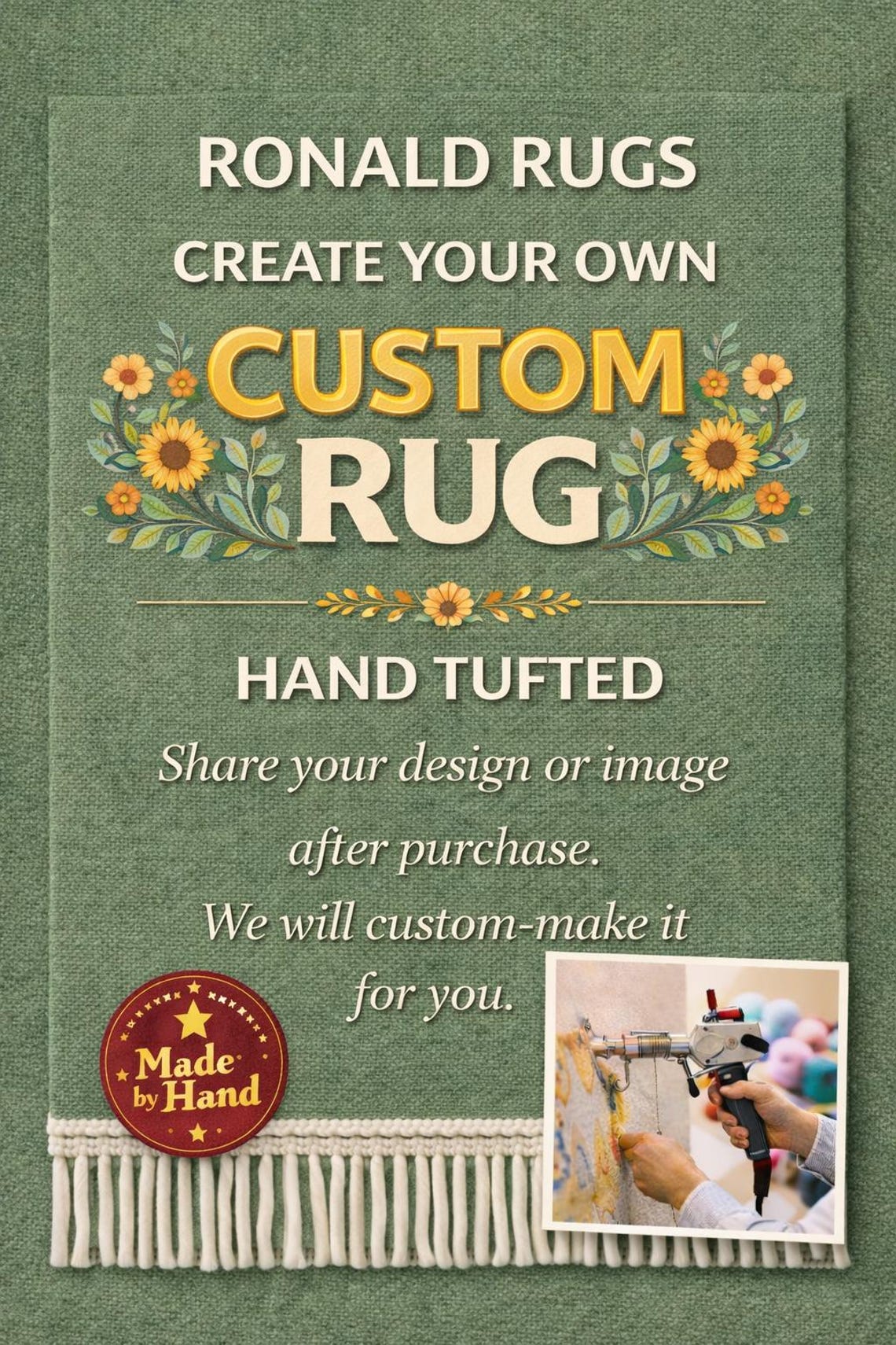 Hand Tufted Custom Rug | Personalized Modern Design and SIZE - Etsy