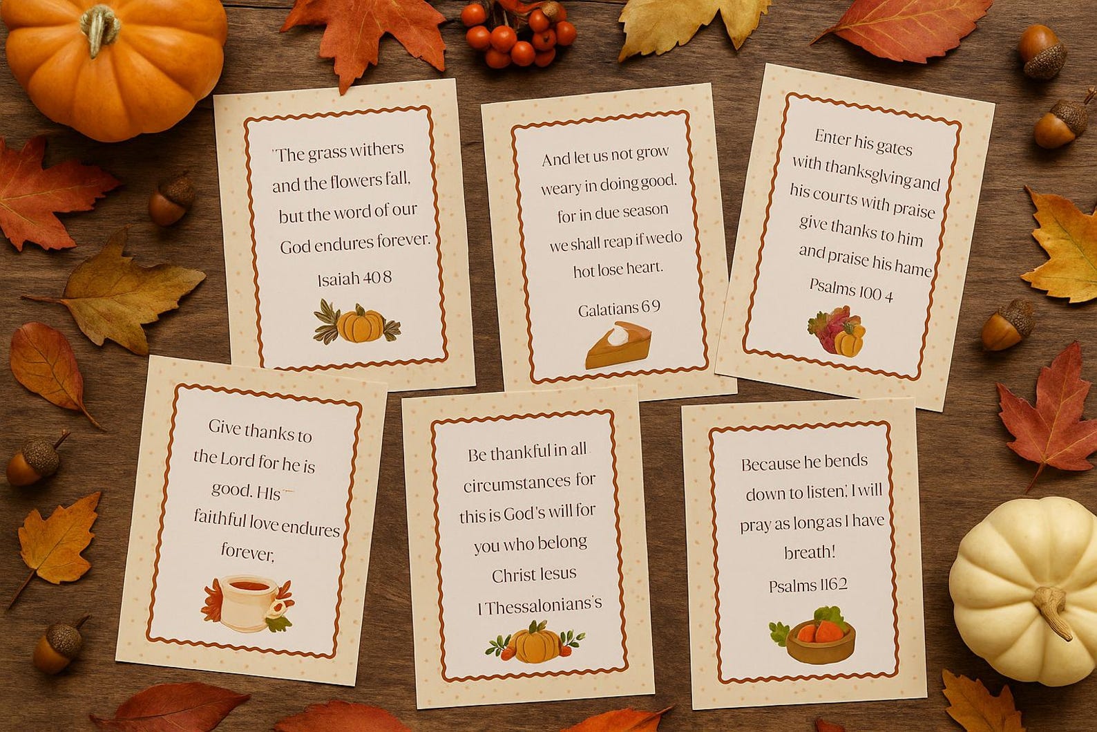 Autumn Scripture Cards | Fall Bible Verse Prints | Christian ...