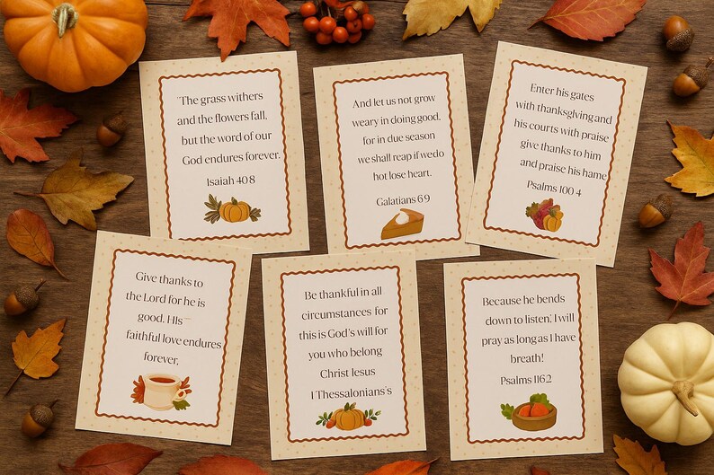 Autumn Scripture Cards | Fall Bible Verse Prints | Christian ...
