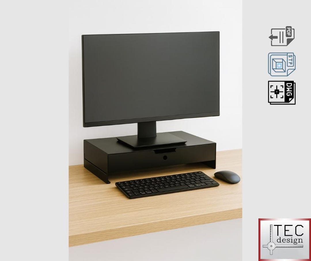 Metal Monitor Stand With Drawer - Etsy