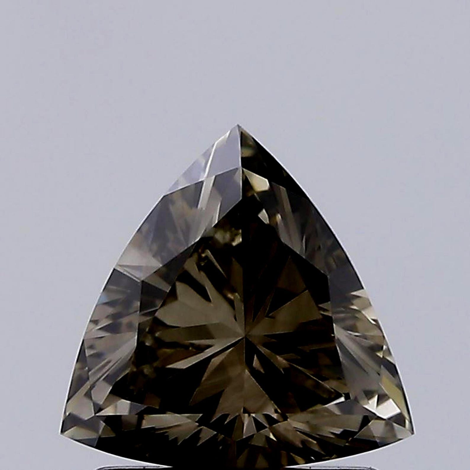 Rare Vivid Black Trillion Cut Lab Grown Diamond | IGI Certified | VVS ...