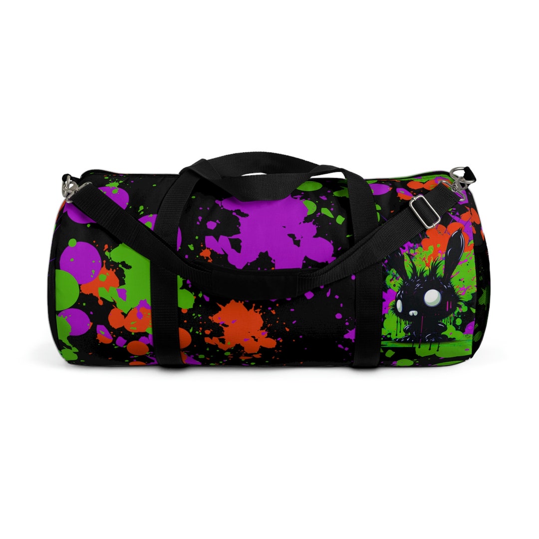 Paint Splatter Graffitti Bunny Duffel Bag Splat Graf - Etsy