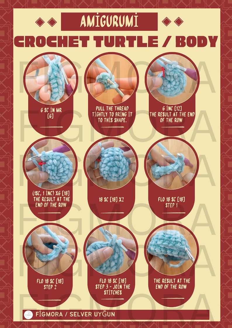 Crochet Turtle Amigurumi Pattern: Beginner-friendly (PDF Pattern) - Etsy