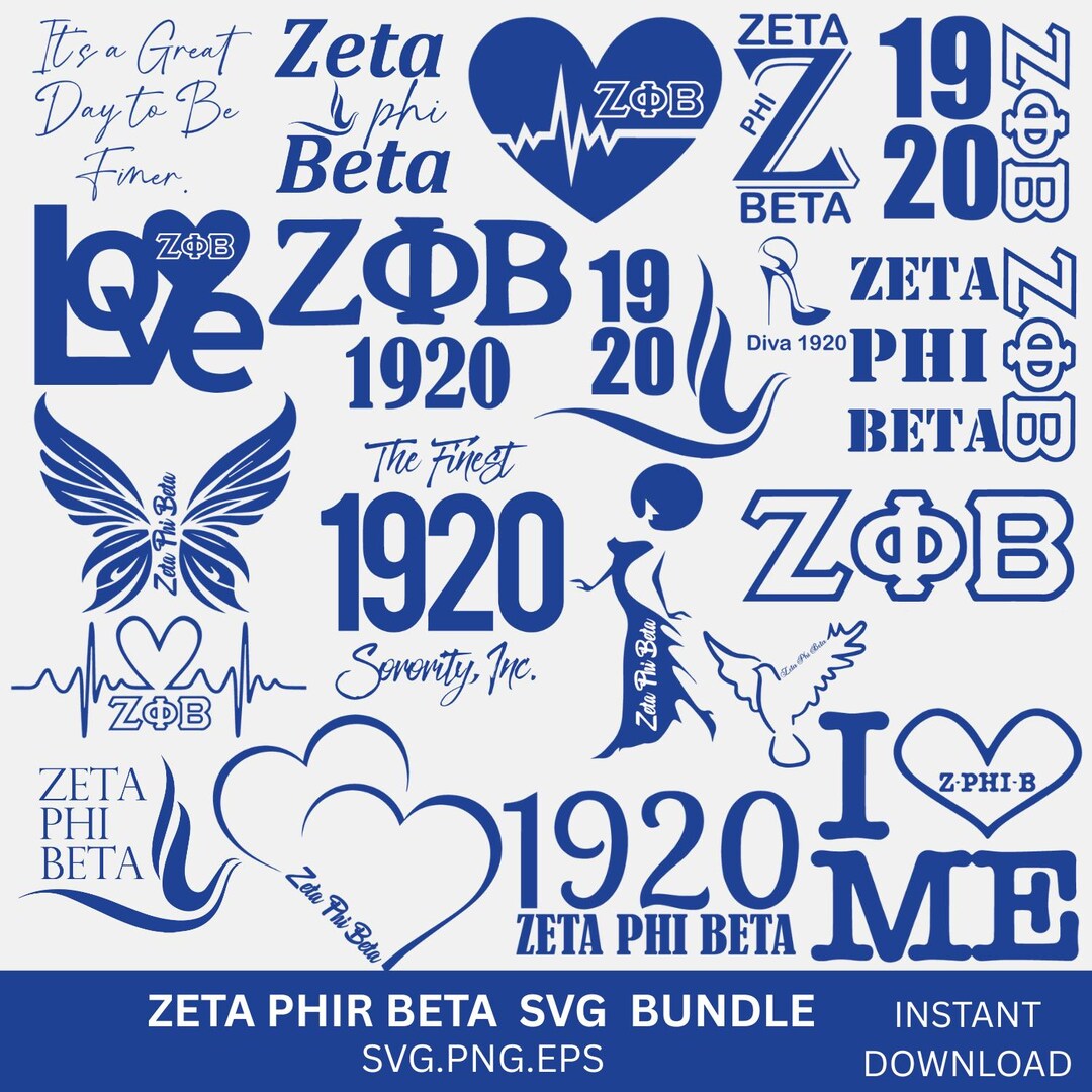 Zeta Phi Beta SVG Bundle: Sorority Graphics for Cricut, Silhouette - Etsy