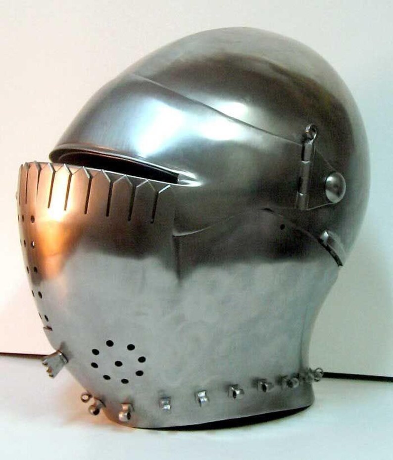 Medieval Knight Tournament Close Armor Helmet With Leather Liner ...